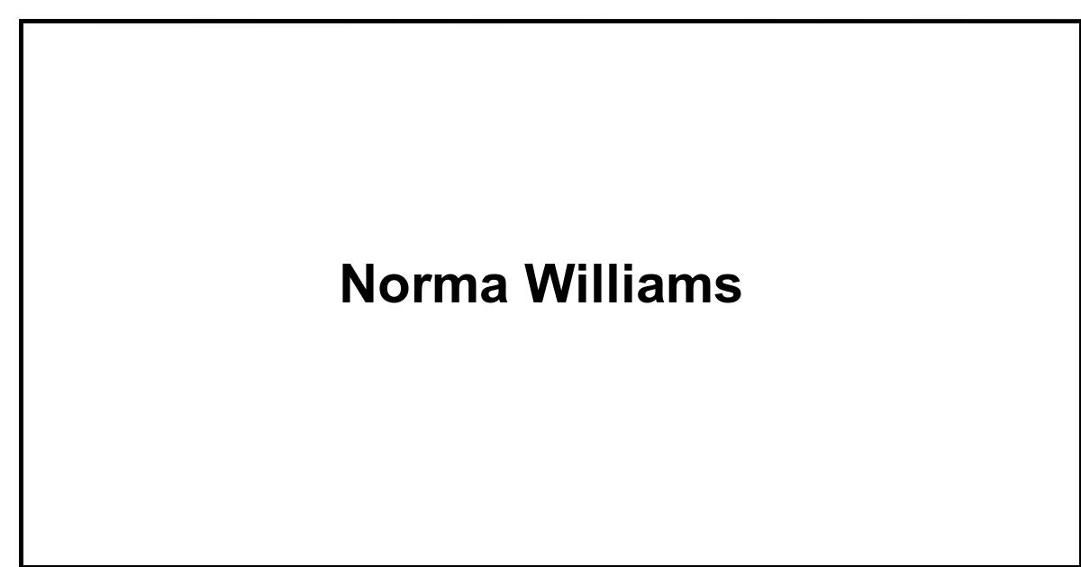 Obituary: Norma Williams